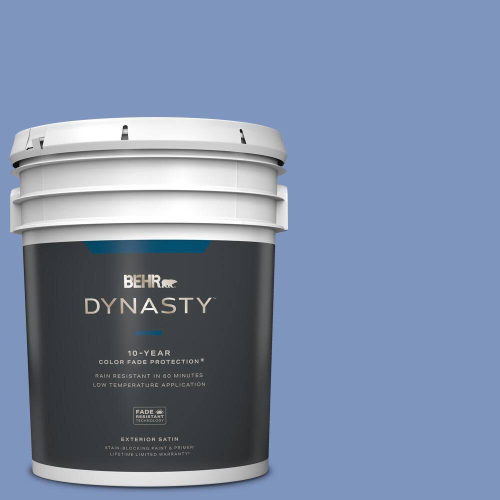 BEHR DYNASTY 5 gal. #M540-5 Blue Satin Enamel Satin Enamel Exterior ...