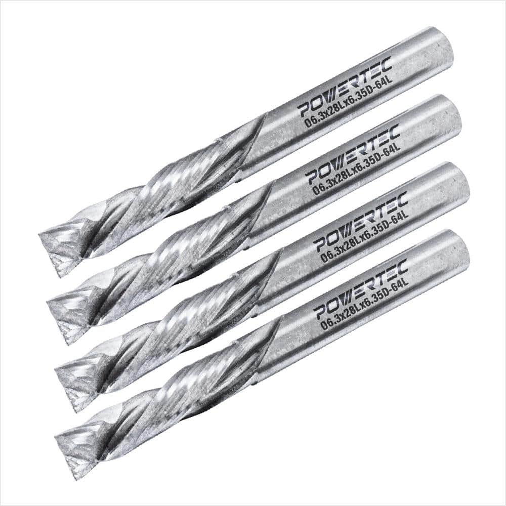 ‎POWERTEC 1/4 in. x 1/4 in. Shank Up/Down Cut Compression Carbide ...