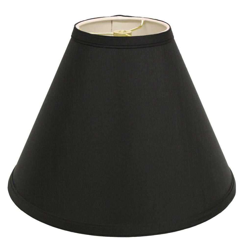 TOBILI 11.5 in. Black Fabric Cone Lamp Shade with Washer Fitter ...