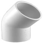 DURA 8 in. Schedule 40 PVC 45-Degree Elbow SxS 417-080 - The Home Depot
