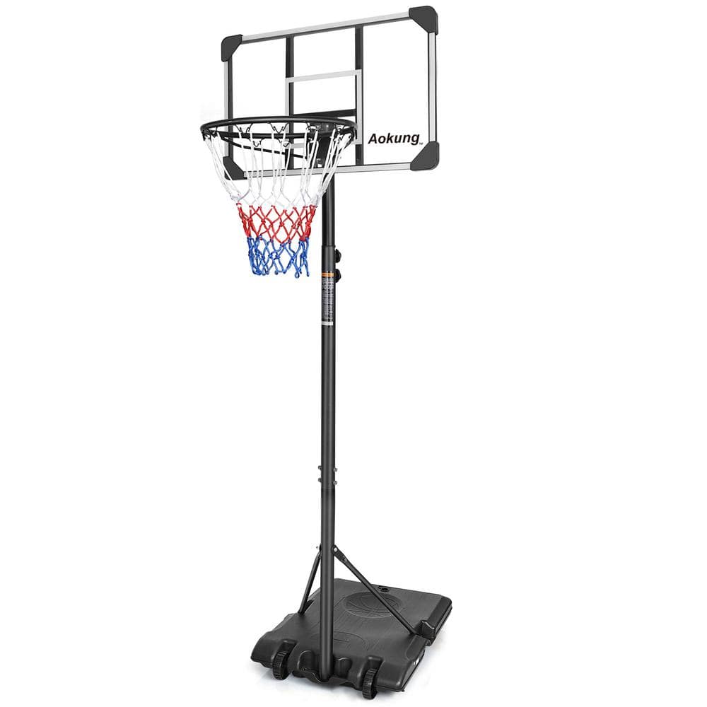 AOPSPS Portable Basketball Goal System with Stable Base and Wheels ...