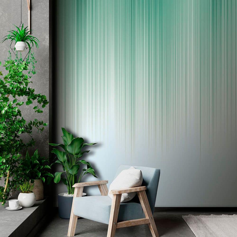 Veer Decor Rainfall Mural Green Wall Mural 8253-AS1 - The Home Depot