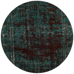 SAFAVIEH Classic Vintage Teal/Brown 3 ft. x 5 ft. Border Area Rug CLV225A-3