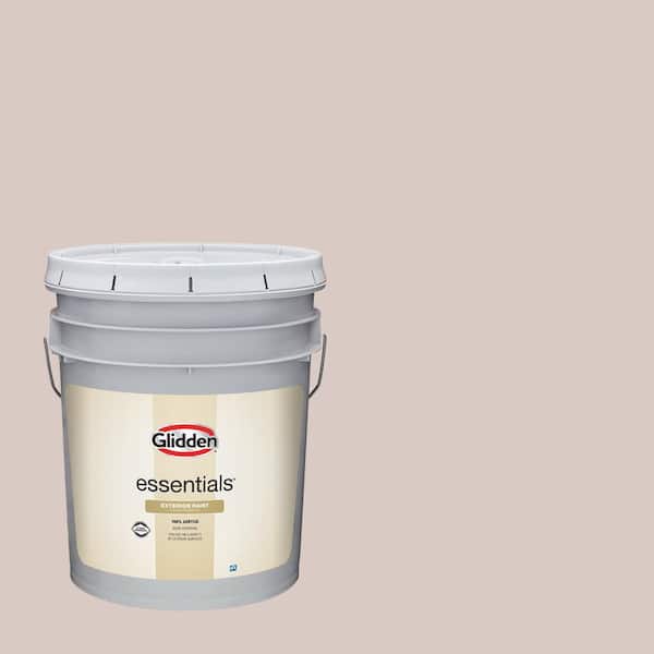 Glidden Essentials 5-gal. PPG1017-2 First Kiss Flat Exterior Paint ...