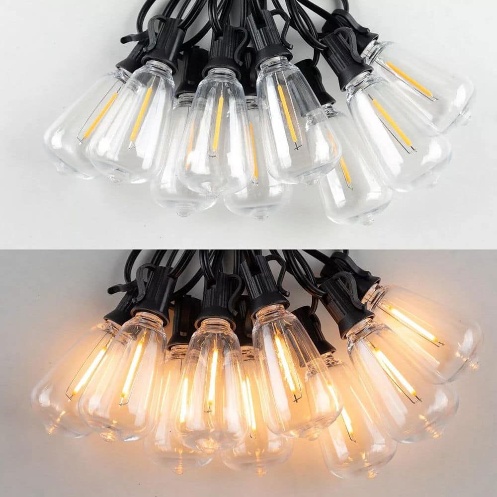 KOAOEIRS 25-Light 50 ft. Indoor/Outdoor Plug-In Integrated LED 2700K ...