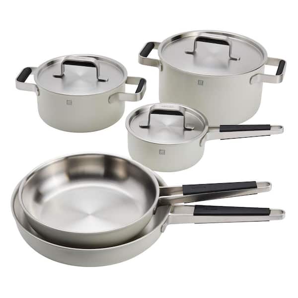 ZWILLING 8-pc Ivory Stainless Steel Cookware Set 1031052 - The Home Depot