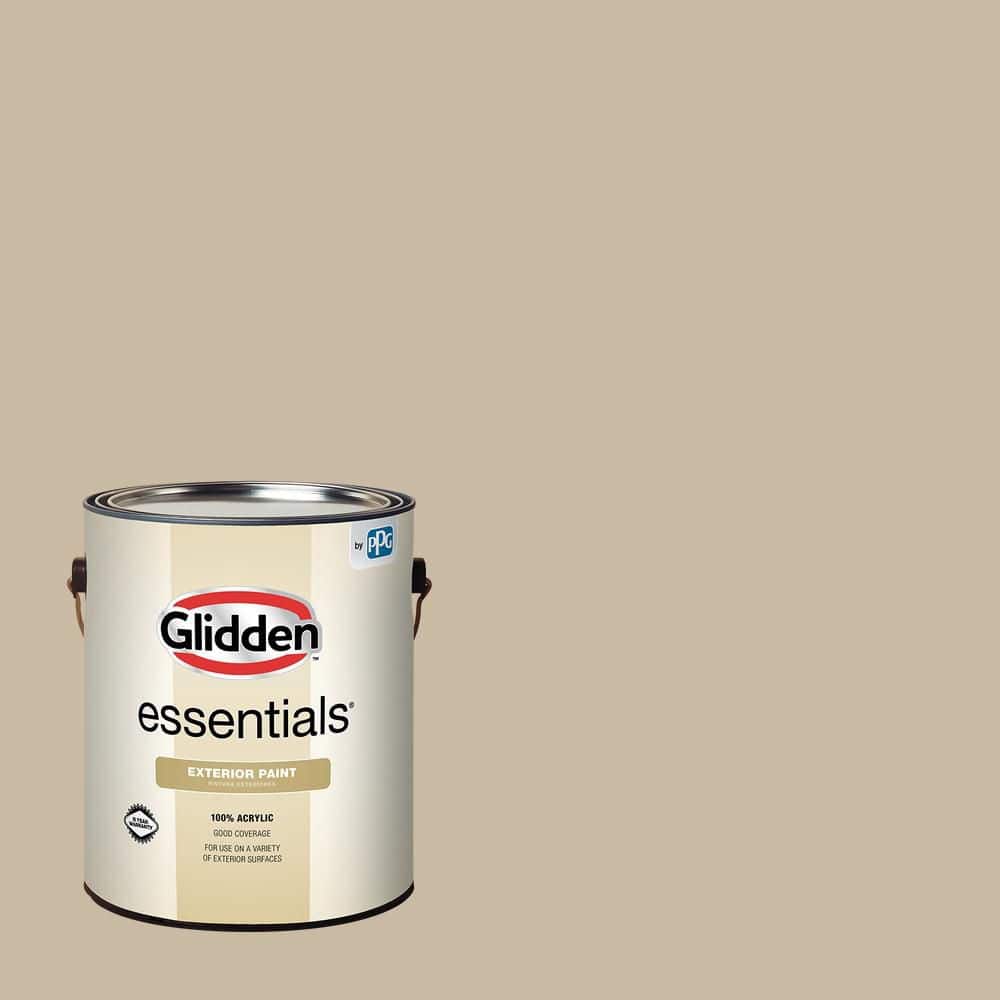 Glidden Essentials 1 gal. PPG1097-4 Dusty Trail Flat Exterior Paint ...