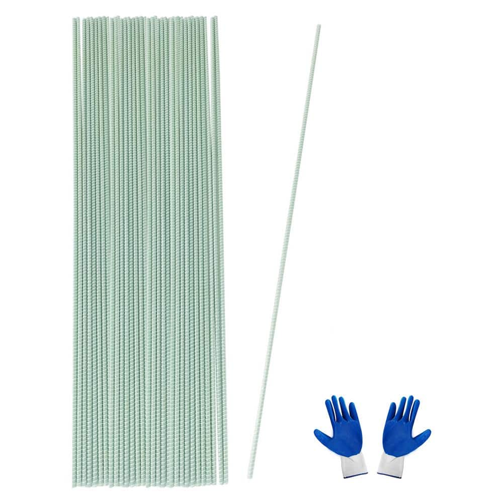 Wellco 1/2 in. x 72 in. #4 Nature Surface FRP Rebar (60-Pack) RB1272W60 ...