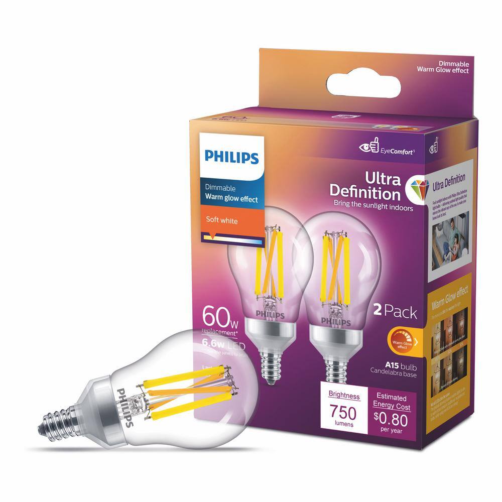 Reviews for Philips 60-Watt Equivalent A15 Ultra Definition Dimmable ...