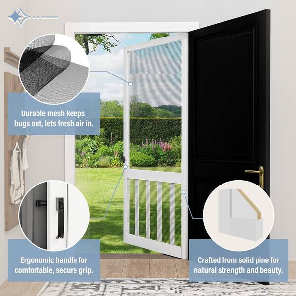 30 x 80 - White - Screen Doors - The Home Depot