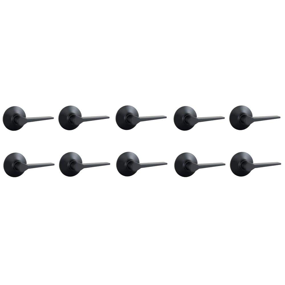 Defiant Freedom Matte Black Hall/Closet Door Lever 10-Pack LEX903BDF ...