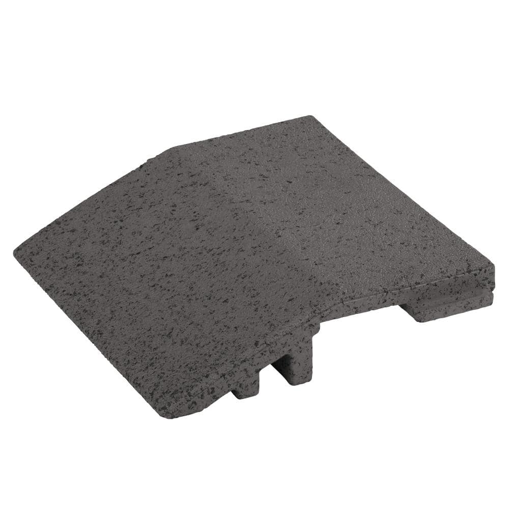 ASPIRE Transition Paver with Tabs 7.2 in. x 8 in. x 1.75 in. Charcoal ...