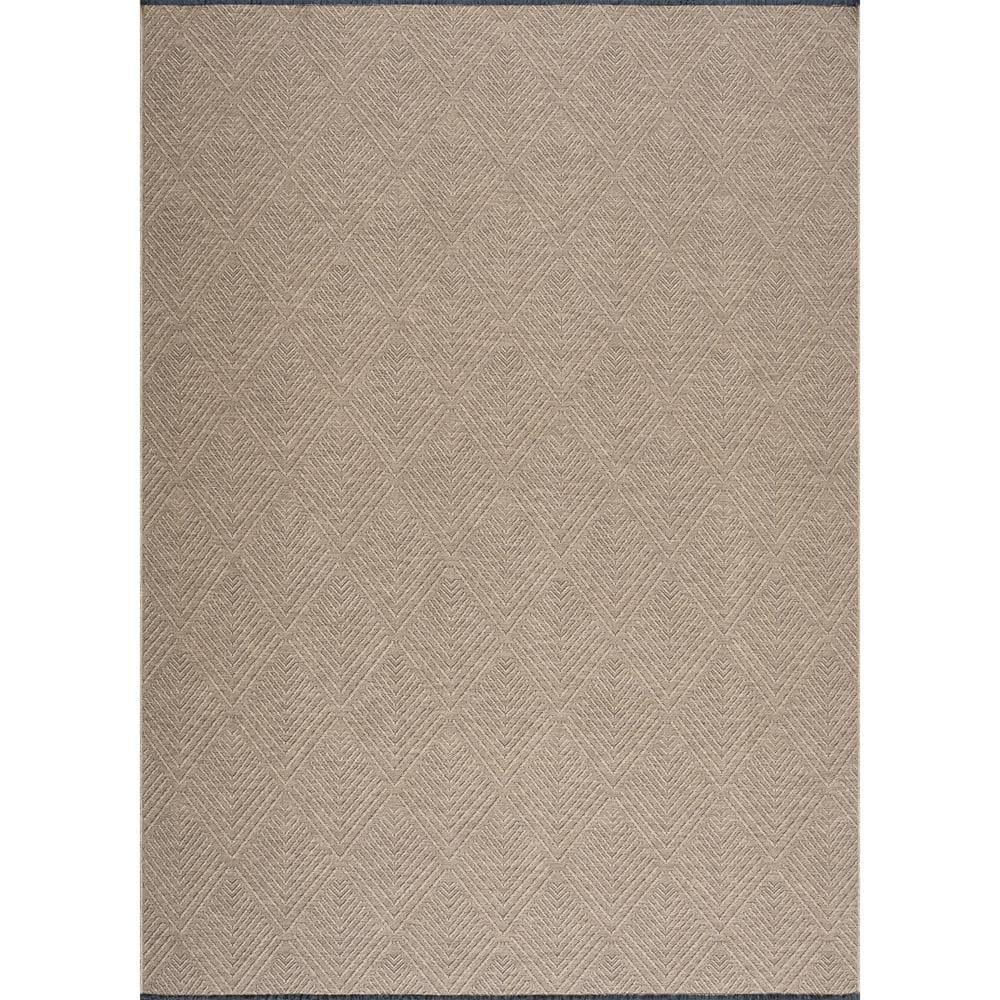 Tayse Rugs Alma Brown 5 ft. x 7 ft. Diamond Machine Washable Indoor ...