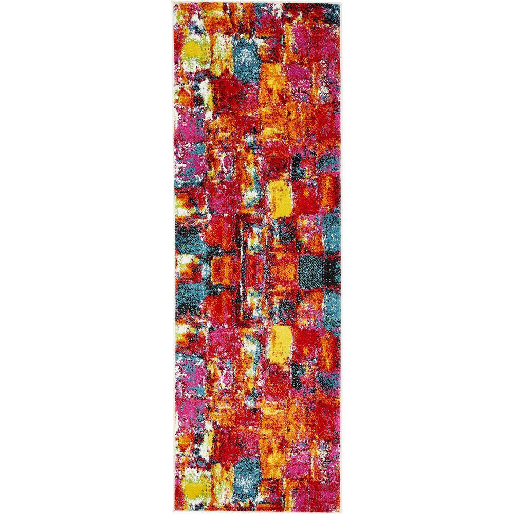 Unique Loom Lyon Athena Multi 2' 0 x 6' 0 Runner Rug-3134319 - The Home ...