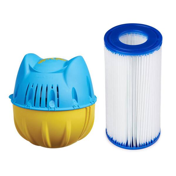 HEY! Cool Pool Flip Plop Mineral Cleaning Care with Bestway Filter Pump ...