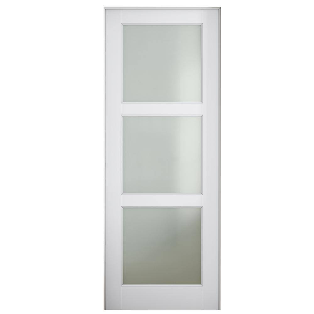 Have a question about ARK DESIGN 30 in. x 80 in. 3-Lite Frosted Glass ...