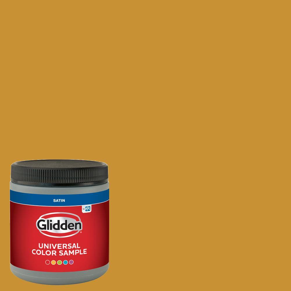 Glidden 8 oz. PPG1209-7 Mecca Gold Satin Interior Paint Sample PPG1209 ...