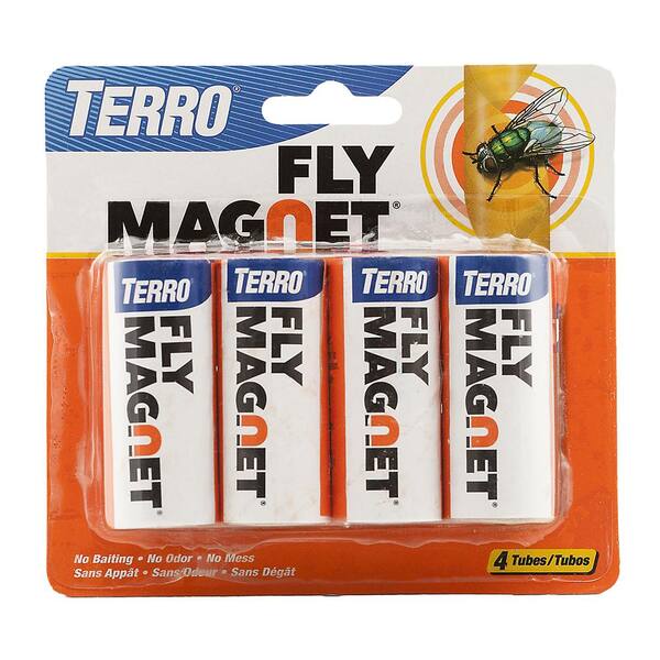 TERRO Fly Magnet Sticky Paper Fly Trap (4-Count) T510 - The Home Depot