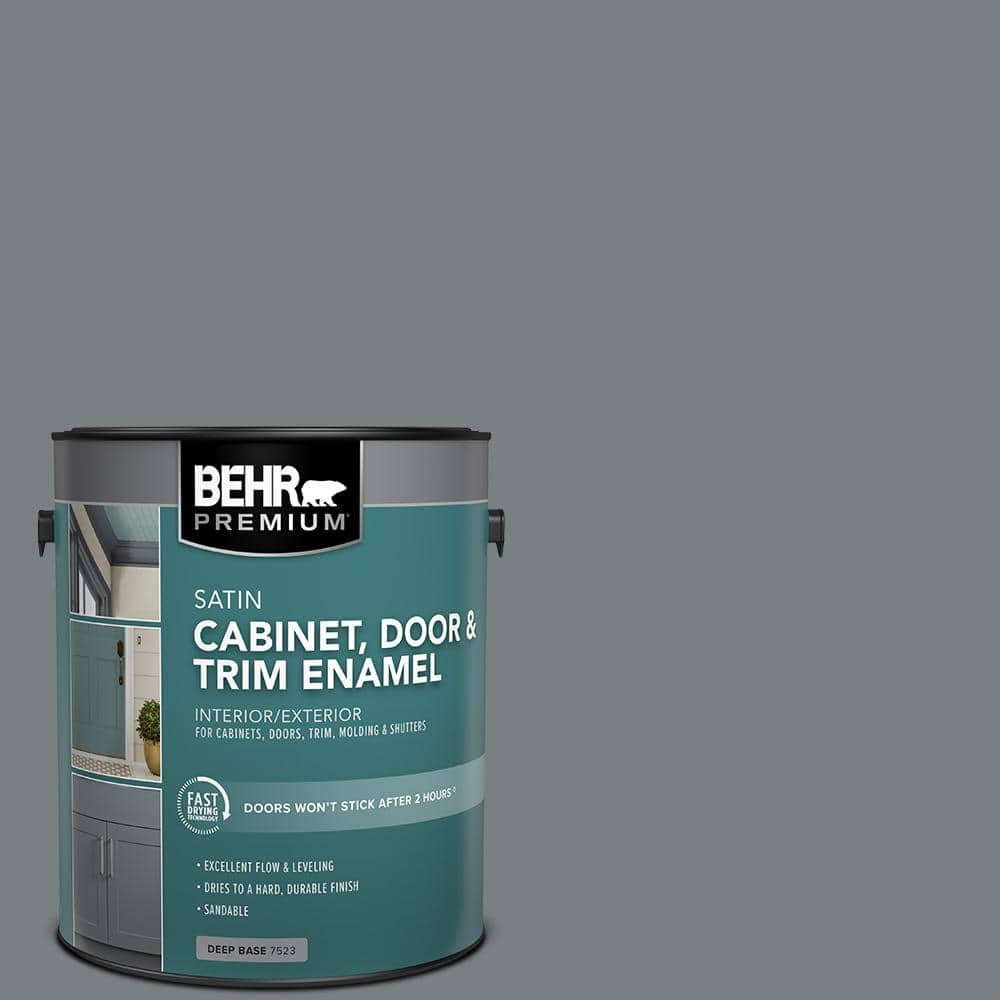 BEHR PREMIUM 1 gal. #N450-5 Intergalactic Satin Enamel Interior ...