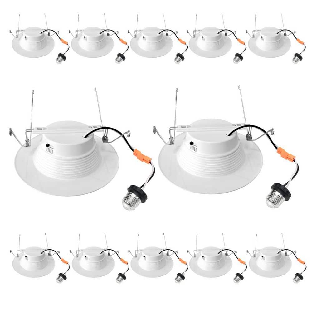 KOAOEIRS 6 in. Ultra Slim Selectable CCT Integrated LED Retrofit White ...