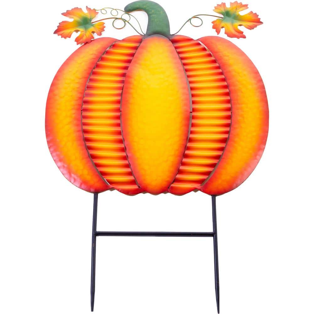 MERRILY 35 in. Halloween Outdoor Pumpkin Yard Stake HS21HS012X - The ...