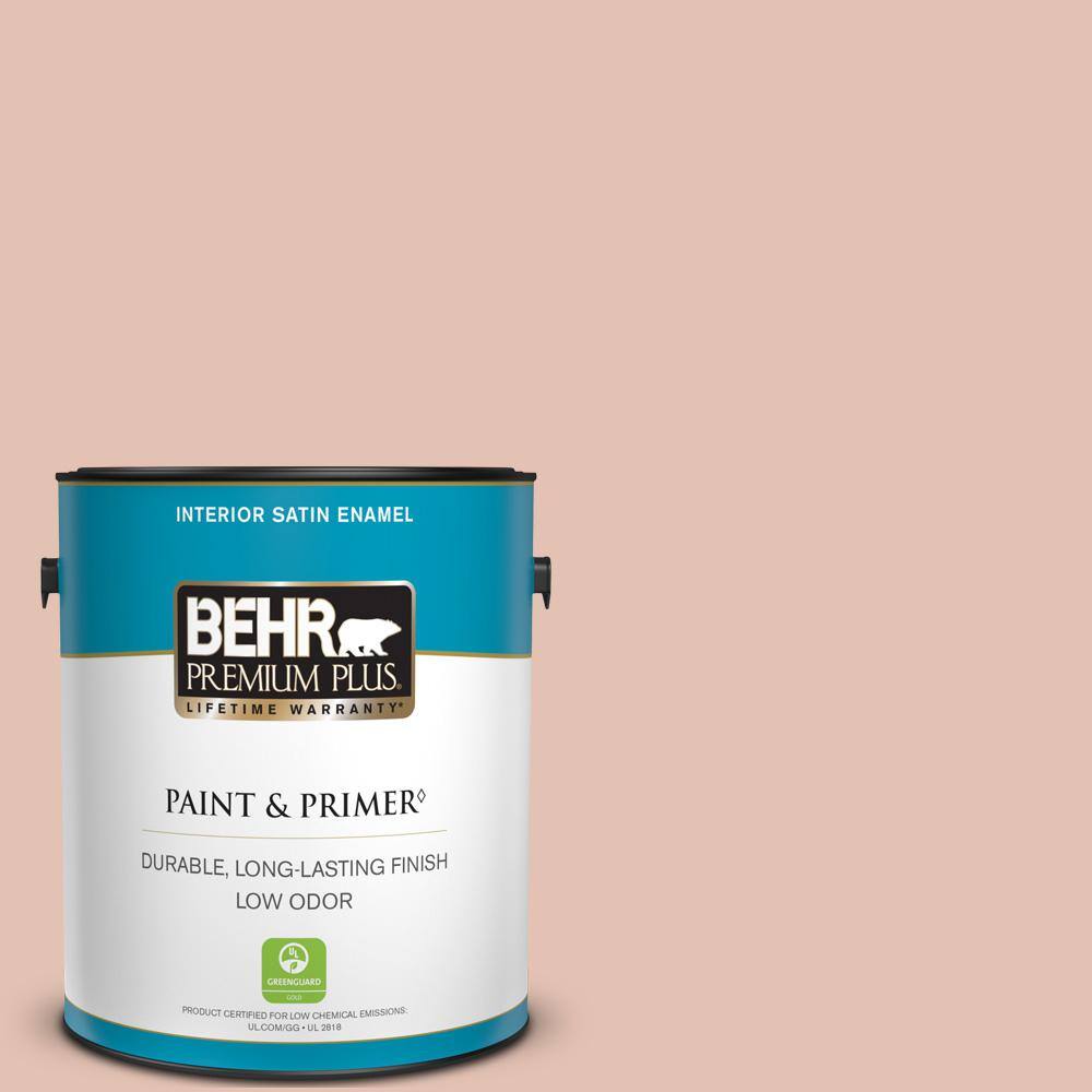 BEHR PREMIUM PLUS 1 gal. #S180-2 Sunwashed Brick Satin Enamel Low Odor ...