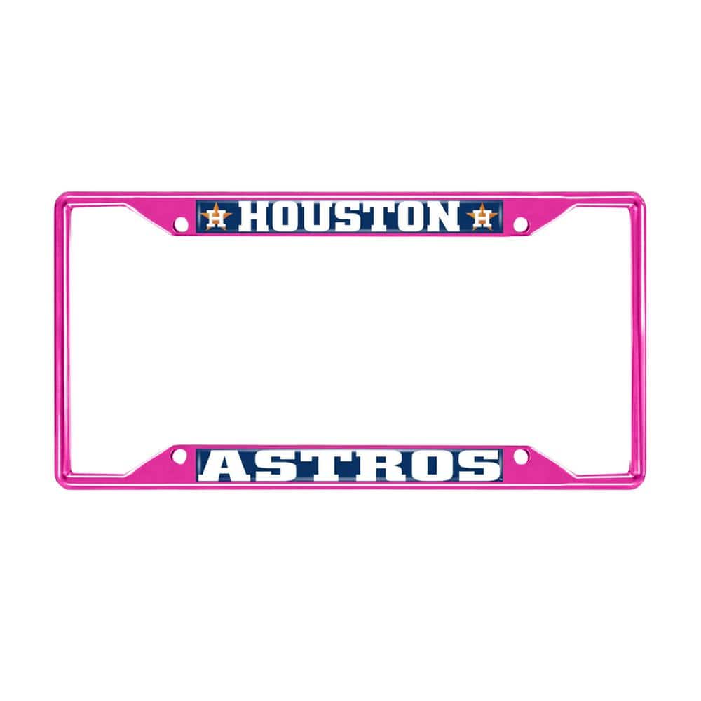 FANMATS Universal Fit MLB - Houston Astros License Plate Frame - Pink ...