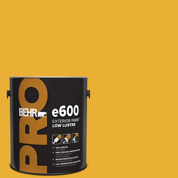 BEHR PRO 1 gal. #P280-7 Midsummer Gold Low Luster Exterior Paint ...