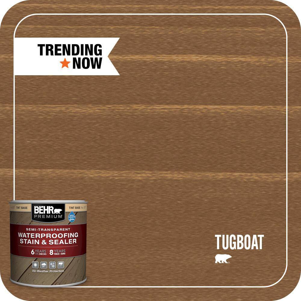 BEHR PREMIUM 8 oz. #ST-141 Tugboat Semi-Transparent Waterproofing ...