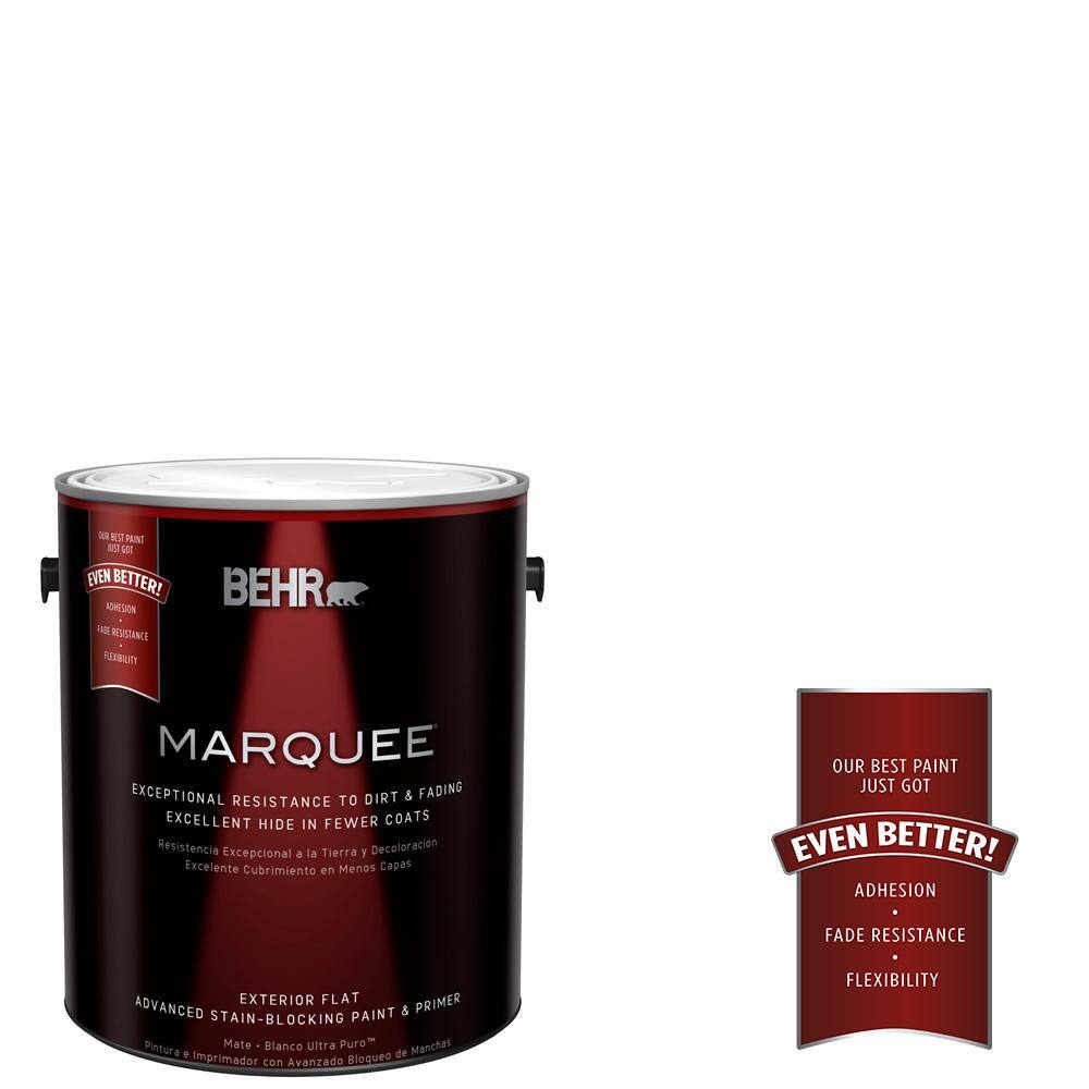 BEHR MARQUEE 1 gal. Deep Base Flat Exterior Paint & Primer 445301 - The ... BEHR MARQUEE 1 gal. Deep Base Flat Exterior Paint & Primer 445301 - The ...