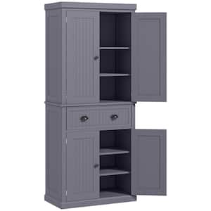 HOMCOM 72 in. Kitchen Pantry Organizer with Doors and Drawer ...