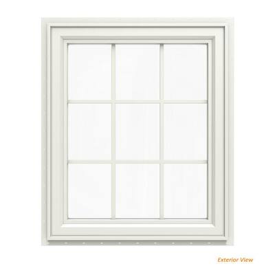 JELD-WEN 29.5 in. x 35.5 in. V-4500 Series White Vinyl Right-Handed ...