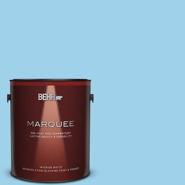 BEHR MARQUEE 1 gal. #P500-3 Spa Blue Matte Interior Paint & Primer ...