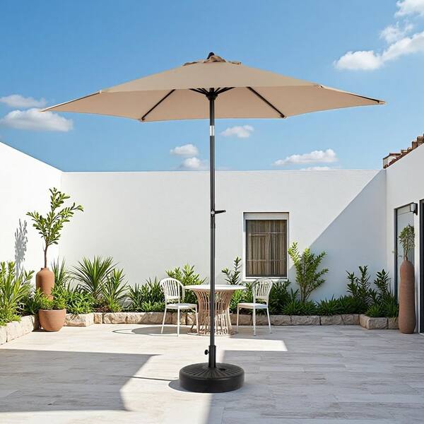 ToolCat 9 ft. Steel Outdoor Market Patio Umbrella Crank and Tilt ...
