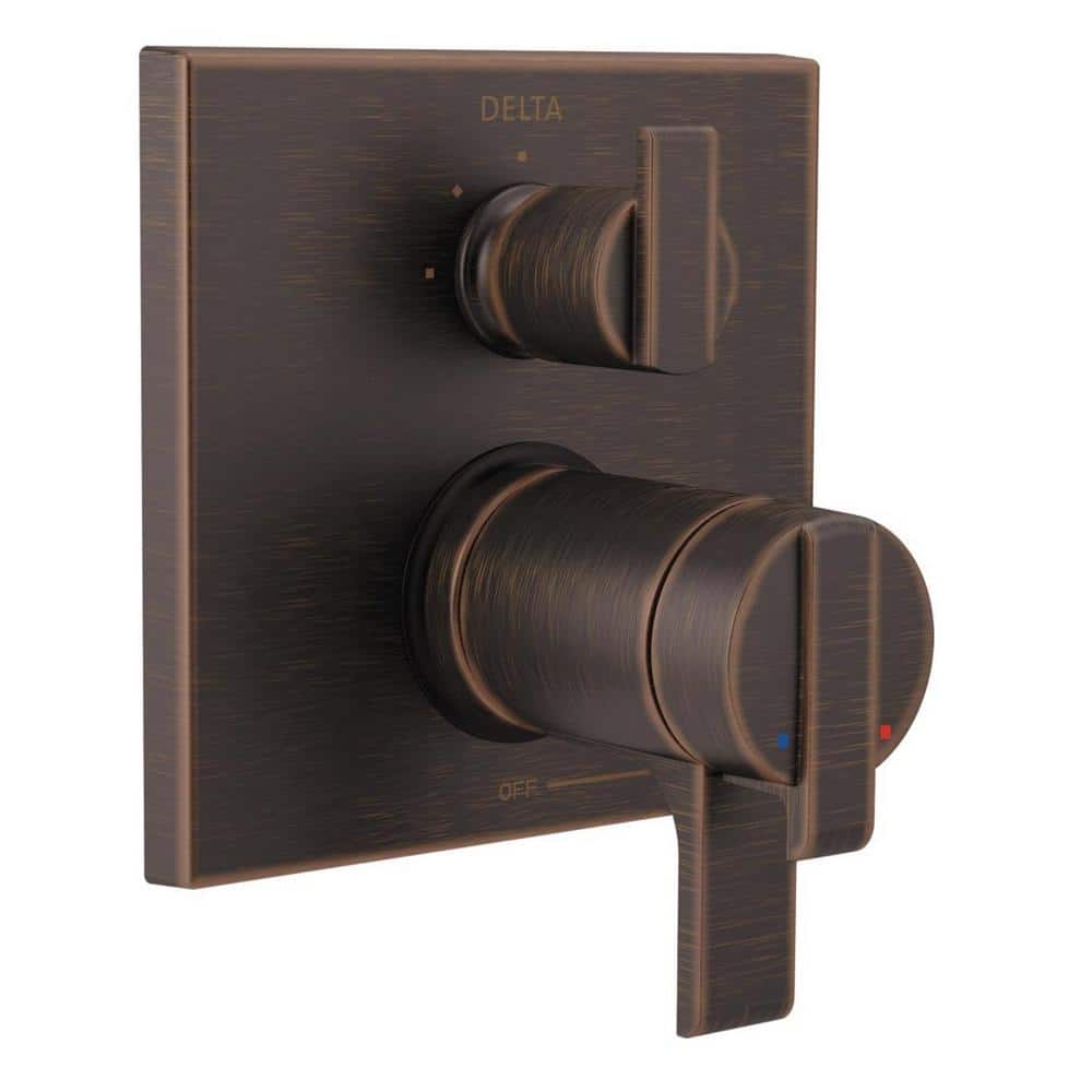 Delta 2-Handle Wall-Mount Valve Trim Kit with 3-Setting Integrated ...