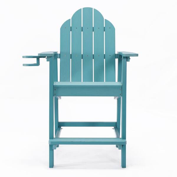 Lue Bona All Weather Plastic Composite Outdoor Bar Stool Adirondack Arm