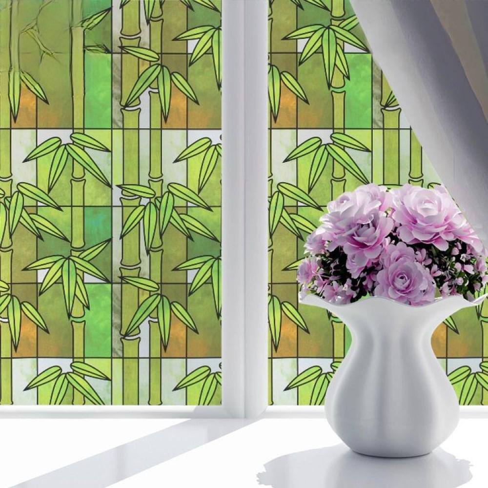 Shatex Self-adhesive Colorful bamboo Decorative Window Film，78.7*35.4 ...