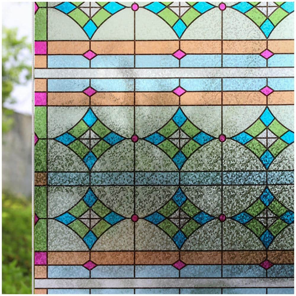 COTTON COLORS 35.4 in. W x 78.7 in. L Decorative and Privacy 3D Window ...