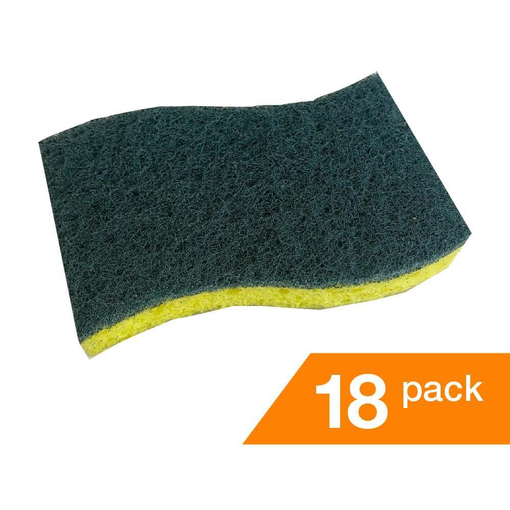 HDX Heavy Duty Scrub Sponges (18-Pack) 05711 - The Home Depot