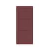 CALHOME 36 in. x 80 in. 3-Panel Maroon Stained Composite MDF Equal ...