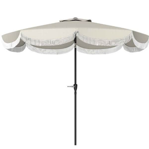 8.8 ft. 8 Ribs Outdoor Market Umbrella Patio Umbrella with Crank and ...