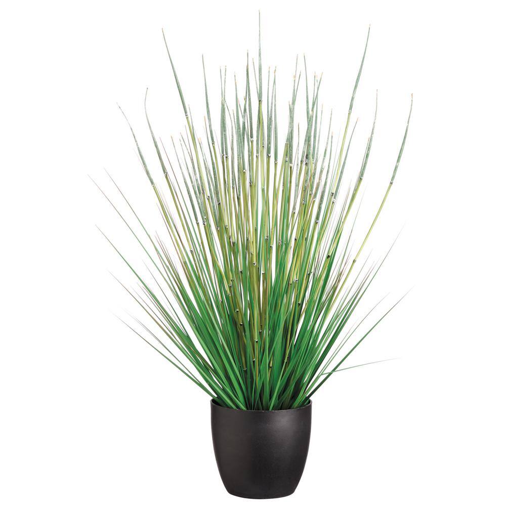 ALLSTATE FLORAL INC 34 in. Artificial Grass/Horse Tail Bush in Pot ...