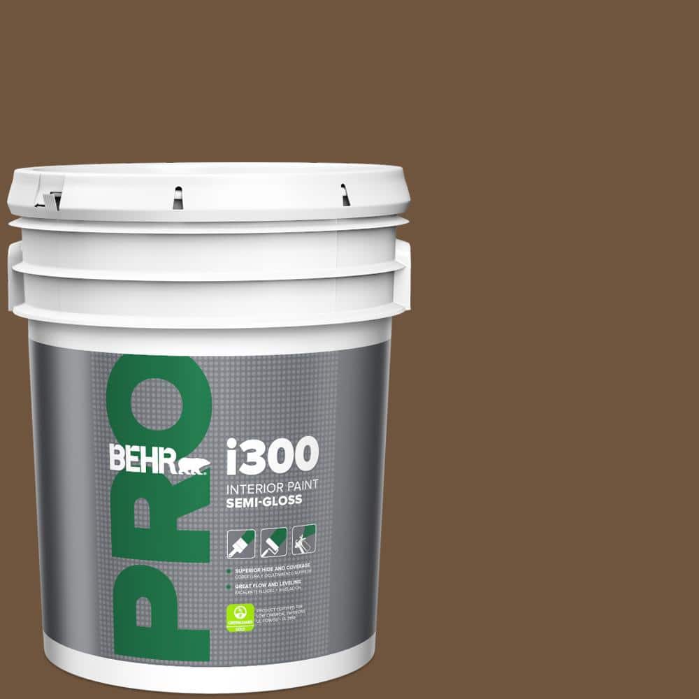 BEHR PRO 5 gal. #PPU4-20 Ancient Root Semi-Gloss Interior Paint PR37305 ...