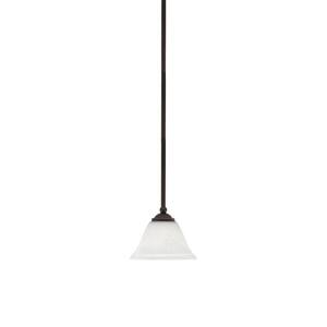 Clevelend 100-Watt 1-Light Brown Pendant Mini Pendant Light with White ...