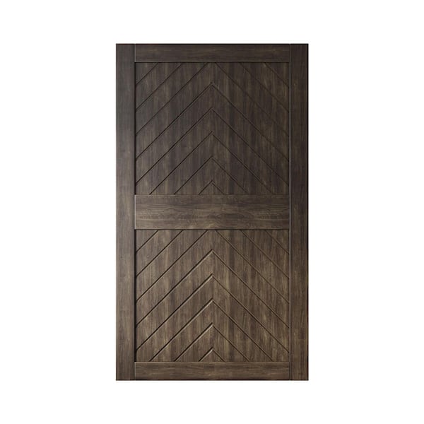 HOMACER JT4 26 in. x 84 in. C-Panel Solid Core Black Fishbone Design ...