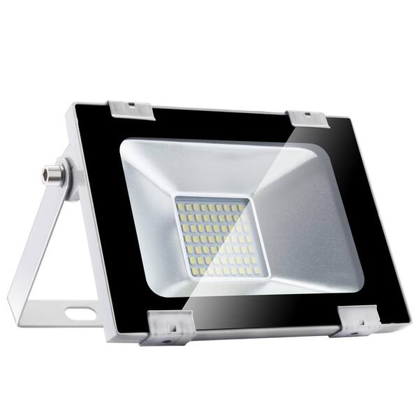 Nersunda 30-Watt Black Outdoor Integrated LED Ultra-thin Flood Light ...