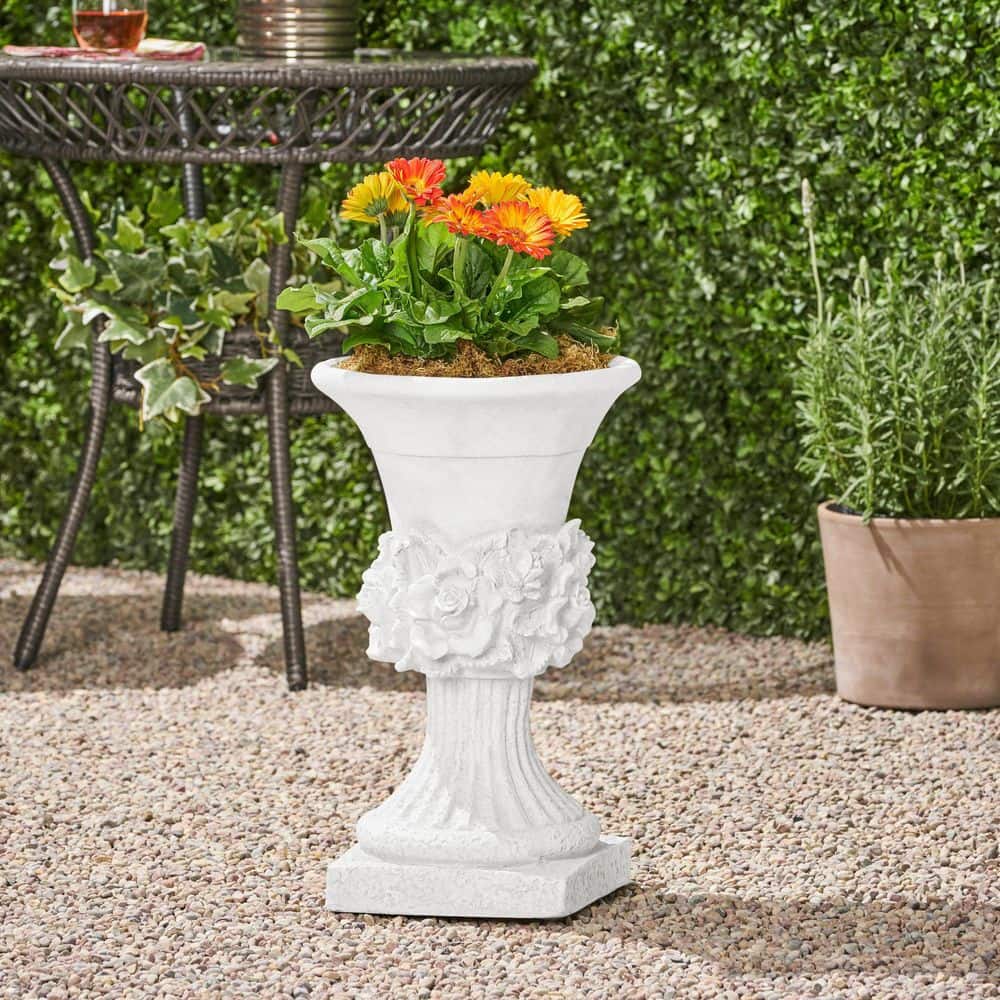 Large Light Metal Magnesium Oxide Indoor/Outdoor Planter (11.75 in. W x ...