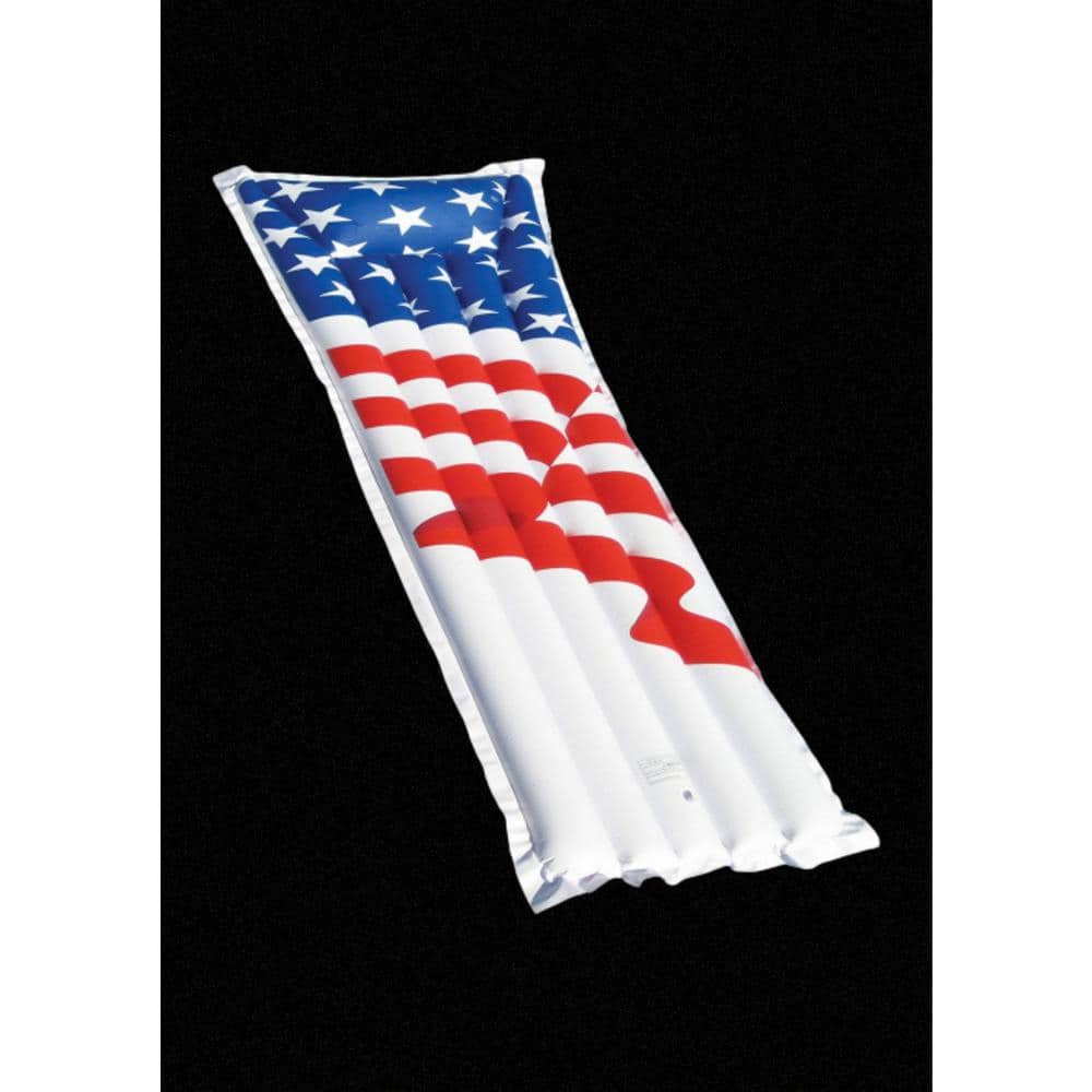 Swimline 72 in. L x 25 in. W x 9 in. H Inflatable American Flag ...