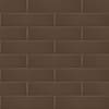 Streamline Earth Brown Glossy 4 in. x 16 in. Ceramic Wall Tile (10.39 ...