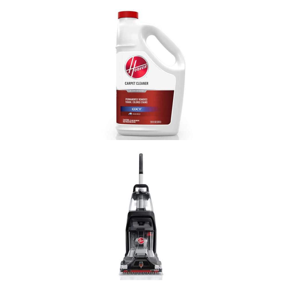 HOOVER 116 oz. Oxy Carpet Cleaner, Ocean Breeze Scent and TurboScrub XL ...